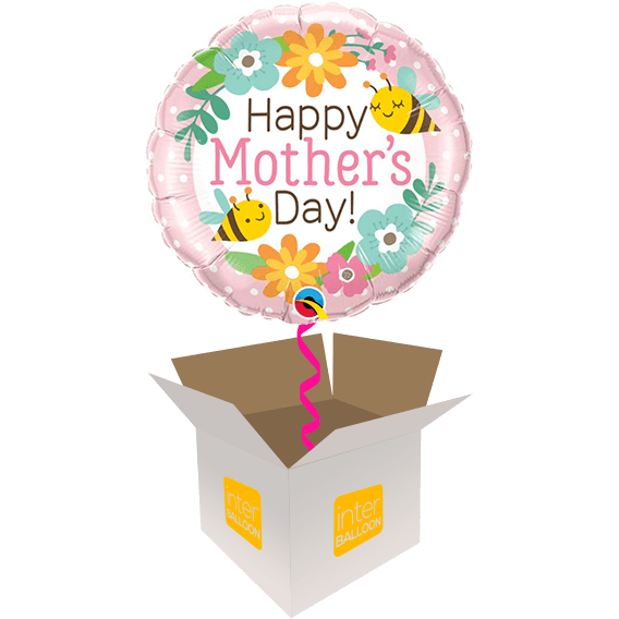 Mothers Day Inflated Helium Balloons Delivered In A Box By A Real High