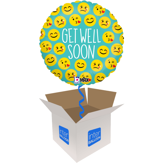 Get Well Helium Balloons Delivered in the UK by interBALLOON
