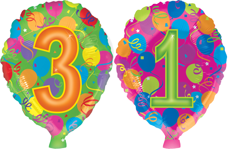 31st Birthday Balloons