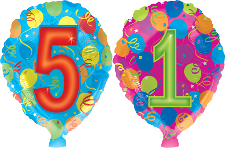 51st Birthday Balloons