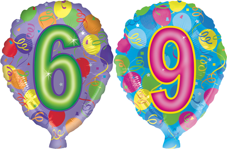 69th Birthday Helium Balloons Delivered in the UK by interBALLOON