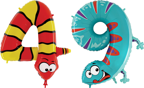 49th Birthday Helium Balloons Delivered in the UK by interBALLOON